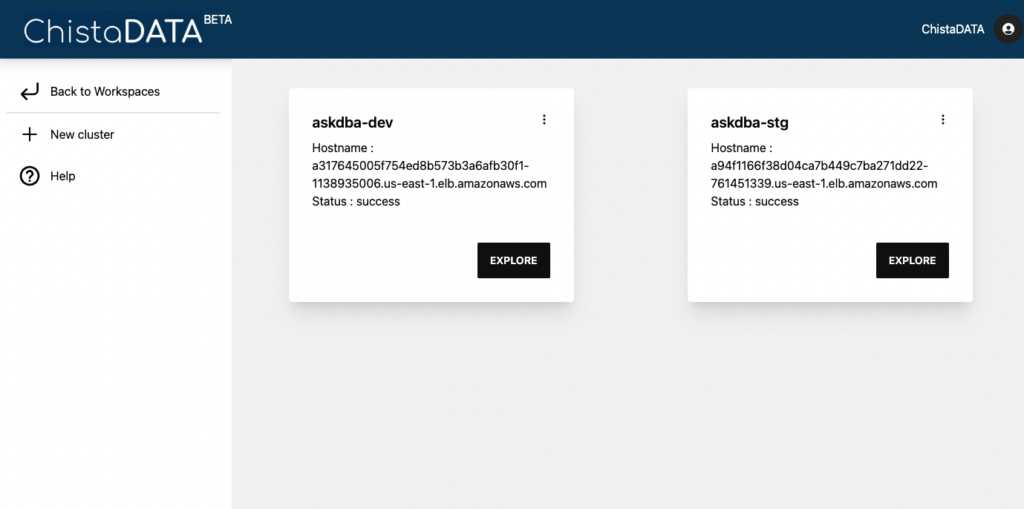 Sneak Peek at ChistaDATA Cloud for ClickHouse Sneak Peek at ChistaDATA Cloud for ClickHouse